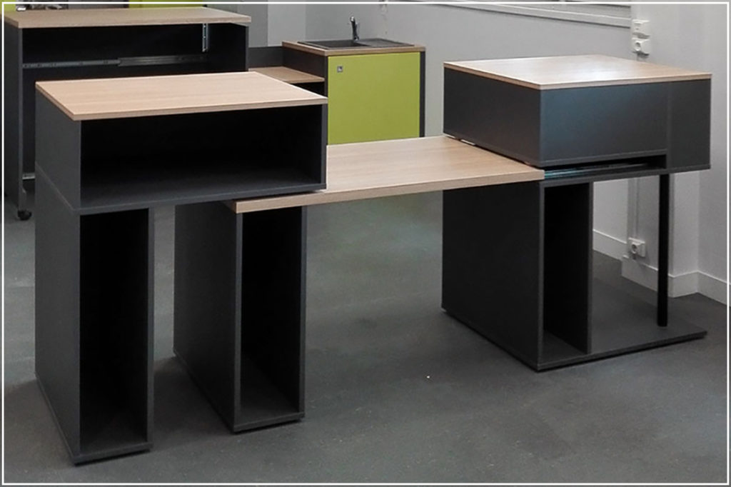 Mobilier modulable pour professionnel • Menuiserie Etandin